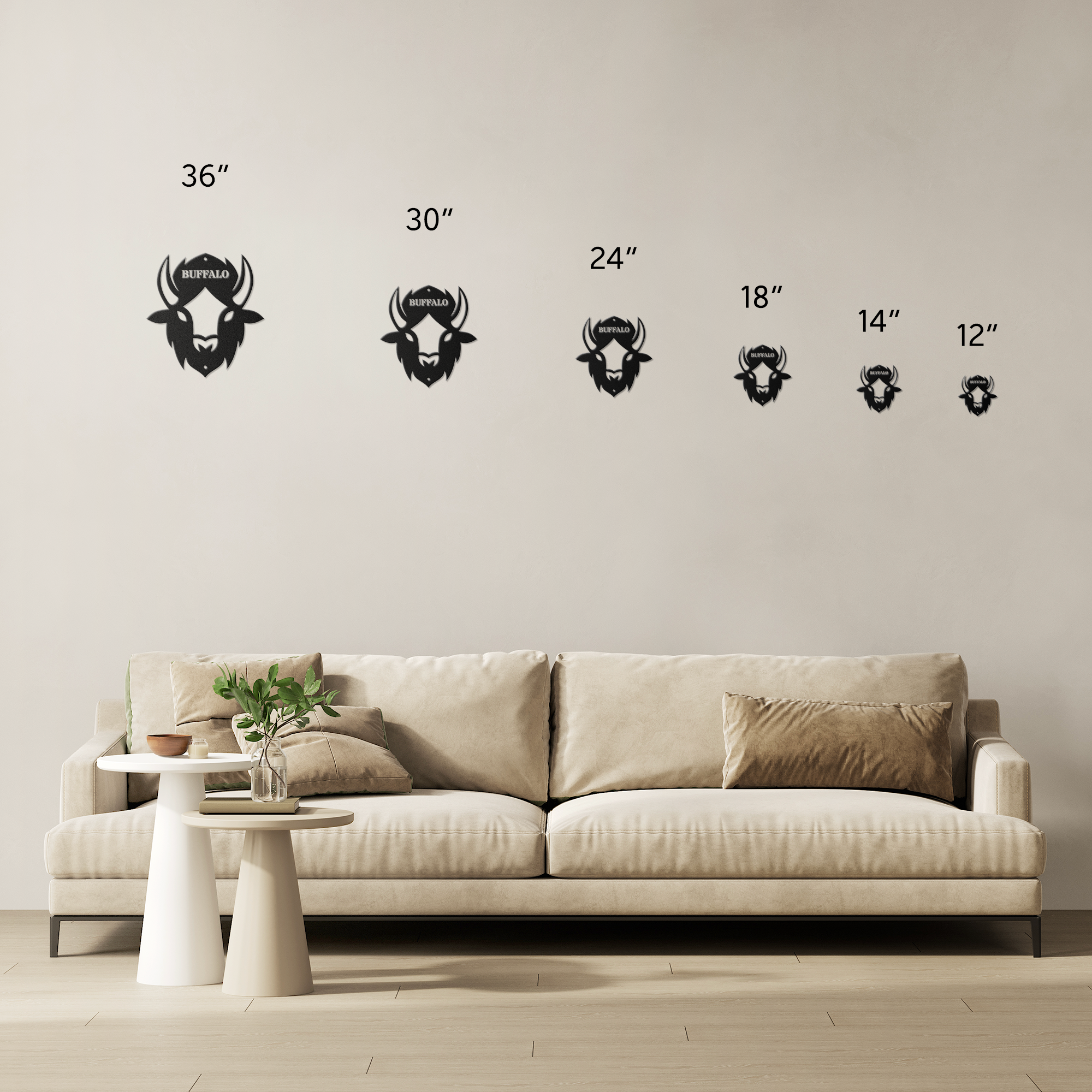 Personalized Bison Silhouette Metal Signs - Unique Home Decor ...