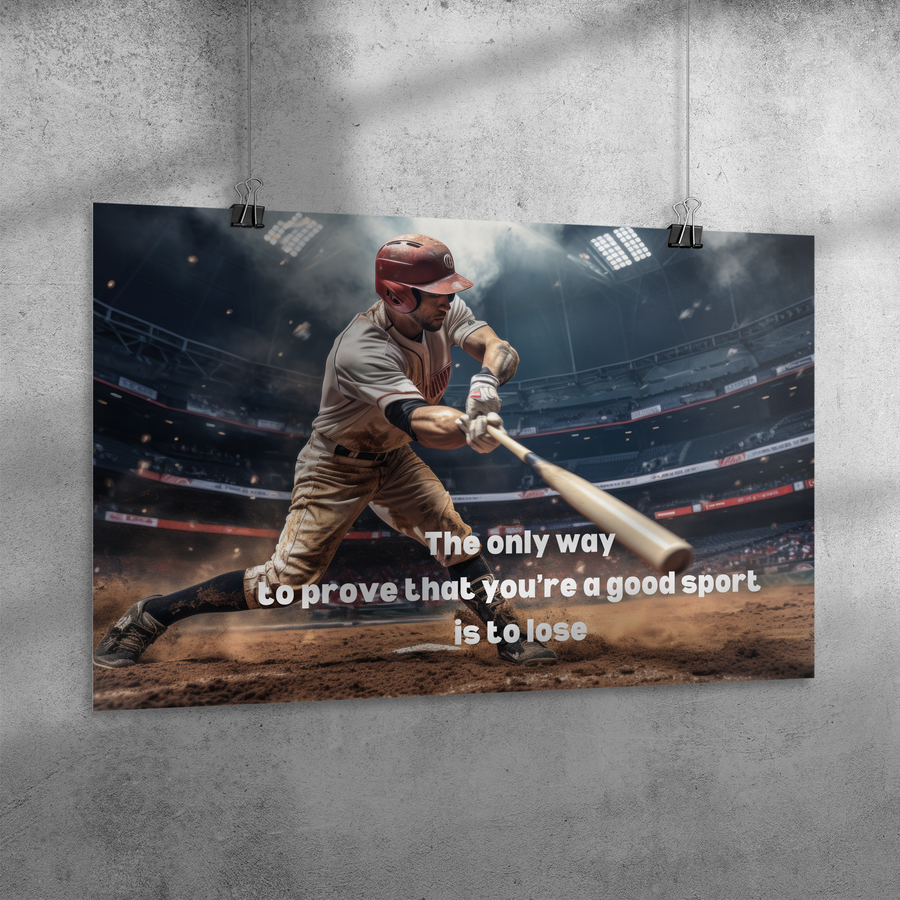 Inspire with 36x24 Baseball Player Poster - Unique & Motivational ...